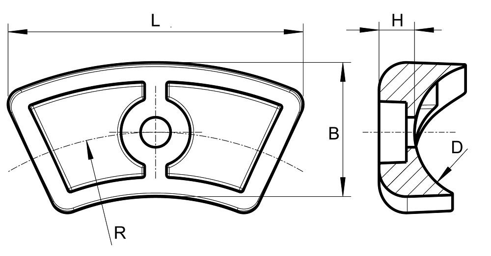 Klemmschalengleiter für gebogene Rohre | Kunststoff | OLAF